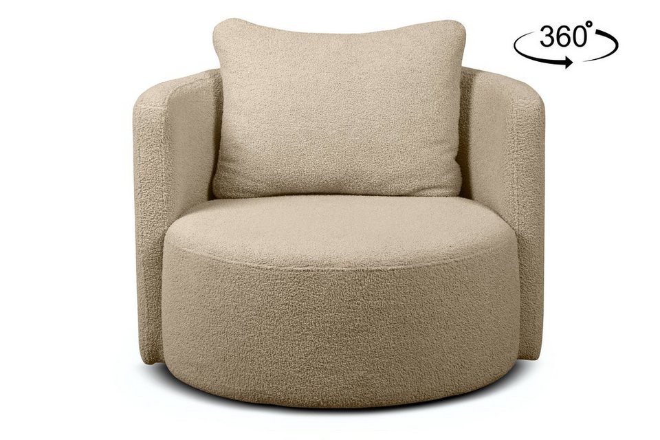 Konsimo® Drehsessel Loungesessel Raggi Mit 360° Drehfunktion