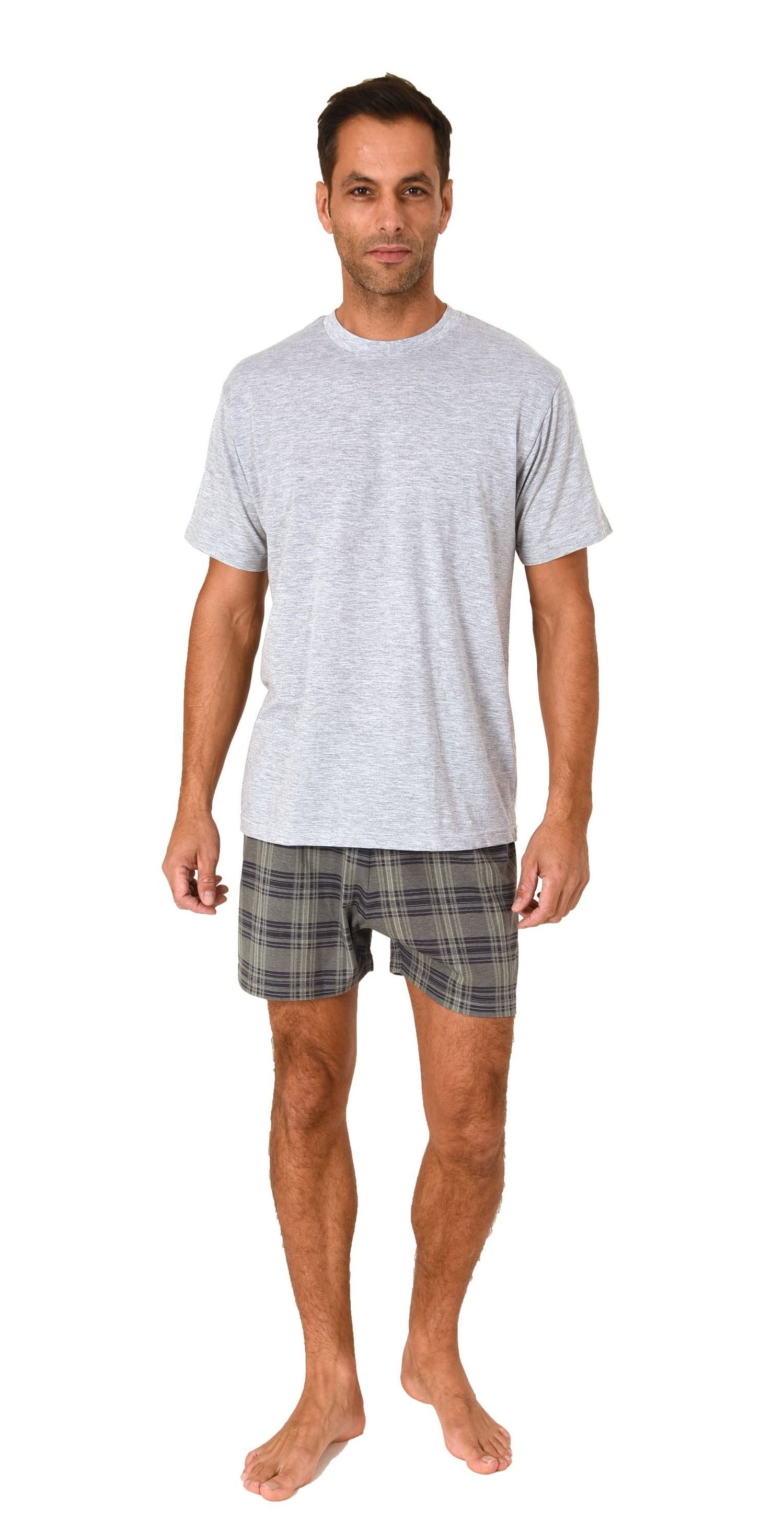 Normann Pyjama Normann Herren Kurzarm Schlafanzug Shorty Pyjama Hose In