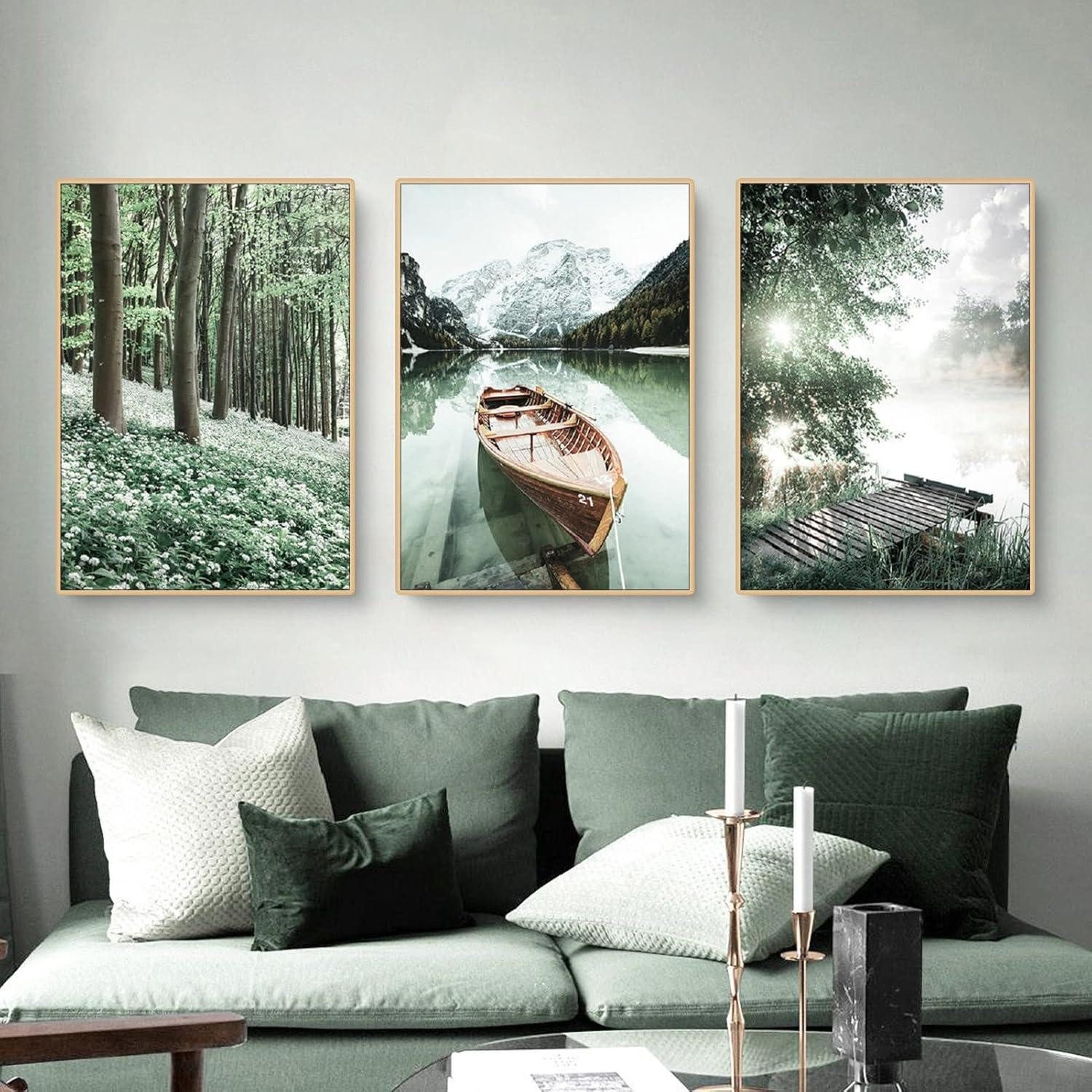 Martin Kench Poster 3-teiliges Premium Poster Set Naturlandschaft Leinwanddruck 50x70cm, Print