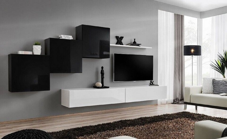 Jvmoebel Wohnzimmer Set Komplett Designer Wohnzimmer 3x Wandschränke