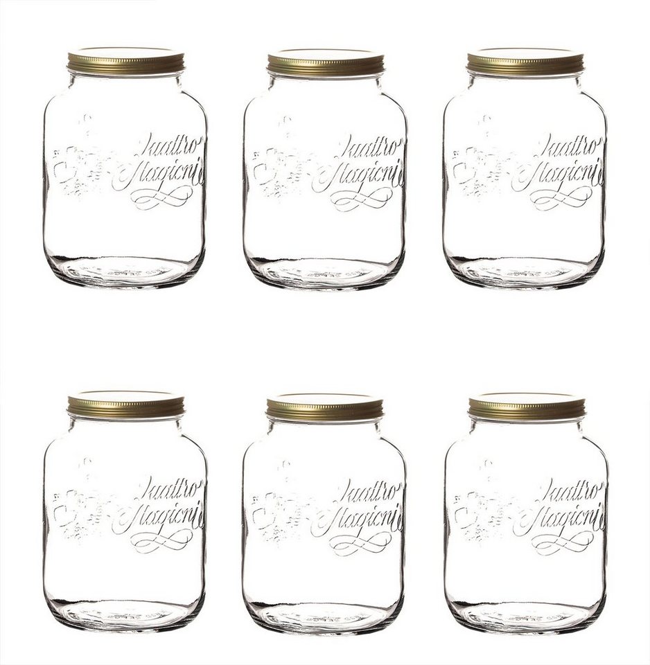 Bormioli Rocco Einmachglas 6x 38 Liter Bormioli Quattro Stagioni
