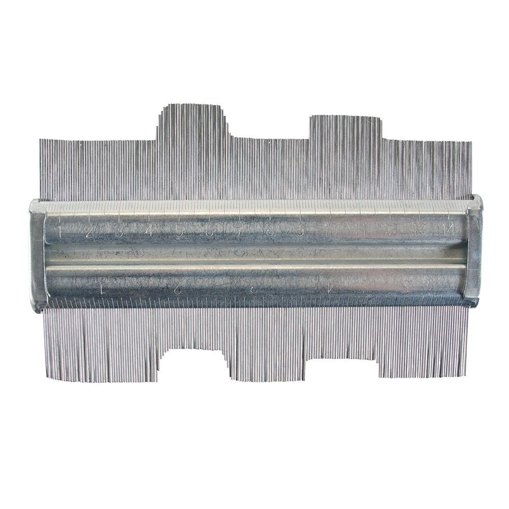 Silverline Werkzeugset Stahl Formlehre Konturenlehre 150 mm, Konturenlehre