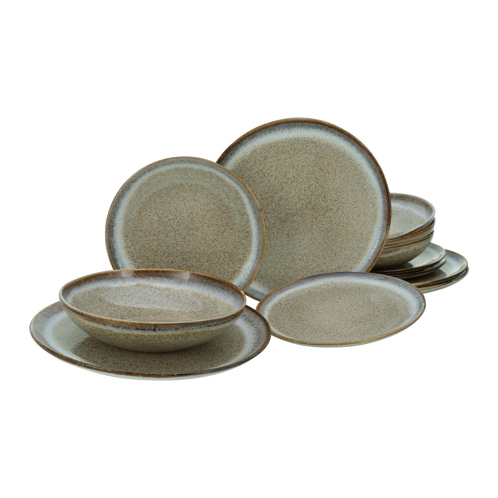 CreaTable Tafelservice Geschirr-Set Stone Town (12-tlg), 4 Personen ...