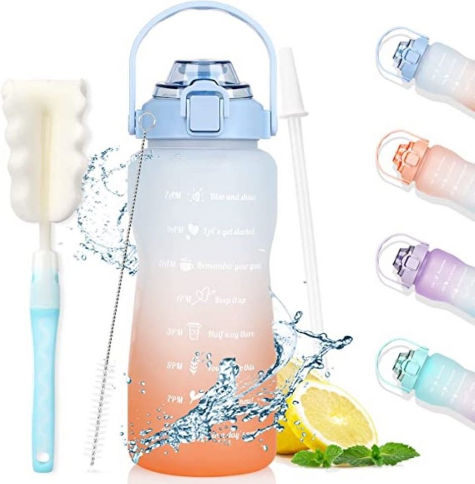 Botells Trinkflasche 2 Liter Motivation Trinkflasche Bpa Frei