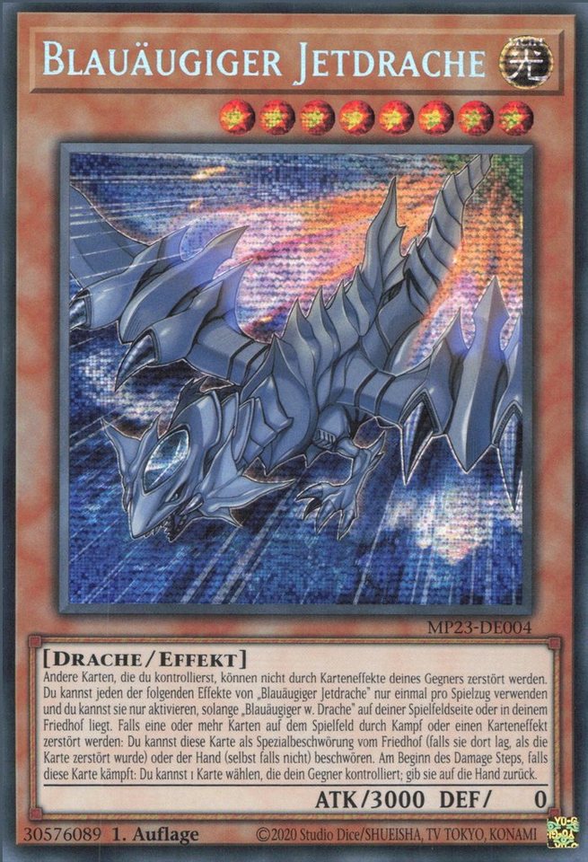Recollectibles Sammelkarte Yugioh Karte Blauäugiger Jetdrache Deutsch