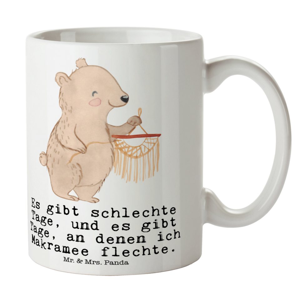 Mr And Mrs Panda Tasse Bär Makramee Weiß Geschenk Tasse Motive