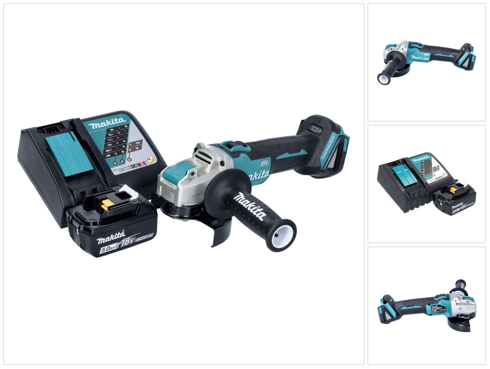 Makita Winkelschleifer DGA 521 RTX1 Akku Winkelschleifer 18 V 125 mm X ...