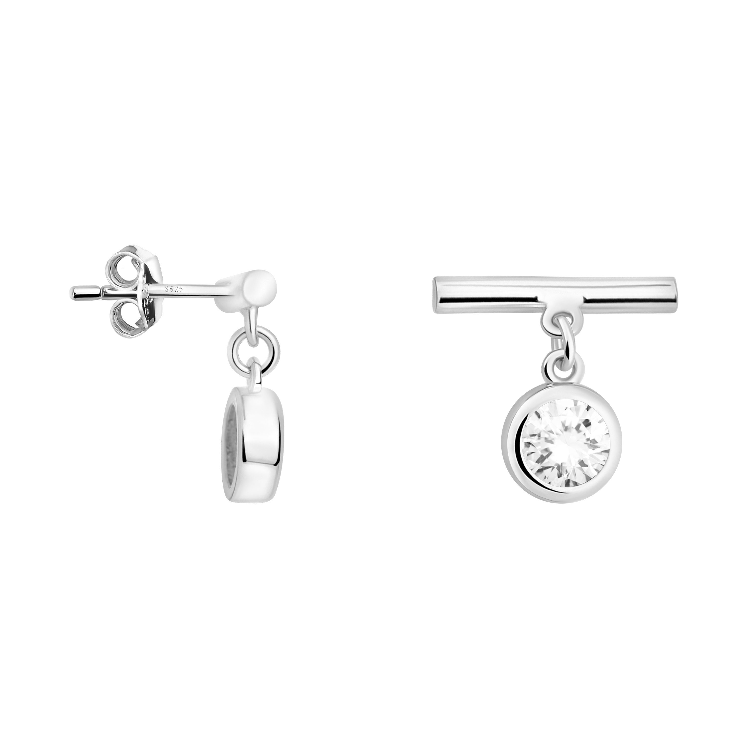 Sofia Milani Paar Ohrhänger Stab, 925 Silber Damen Schmuck - E1815