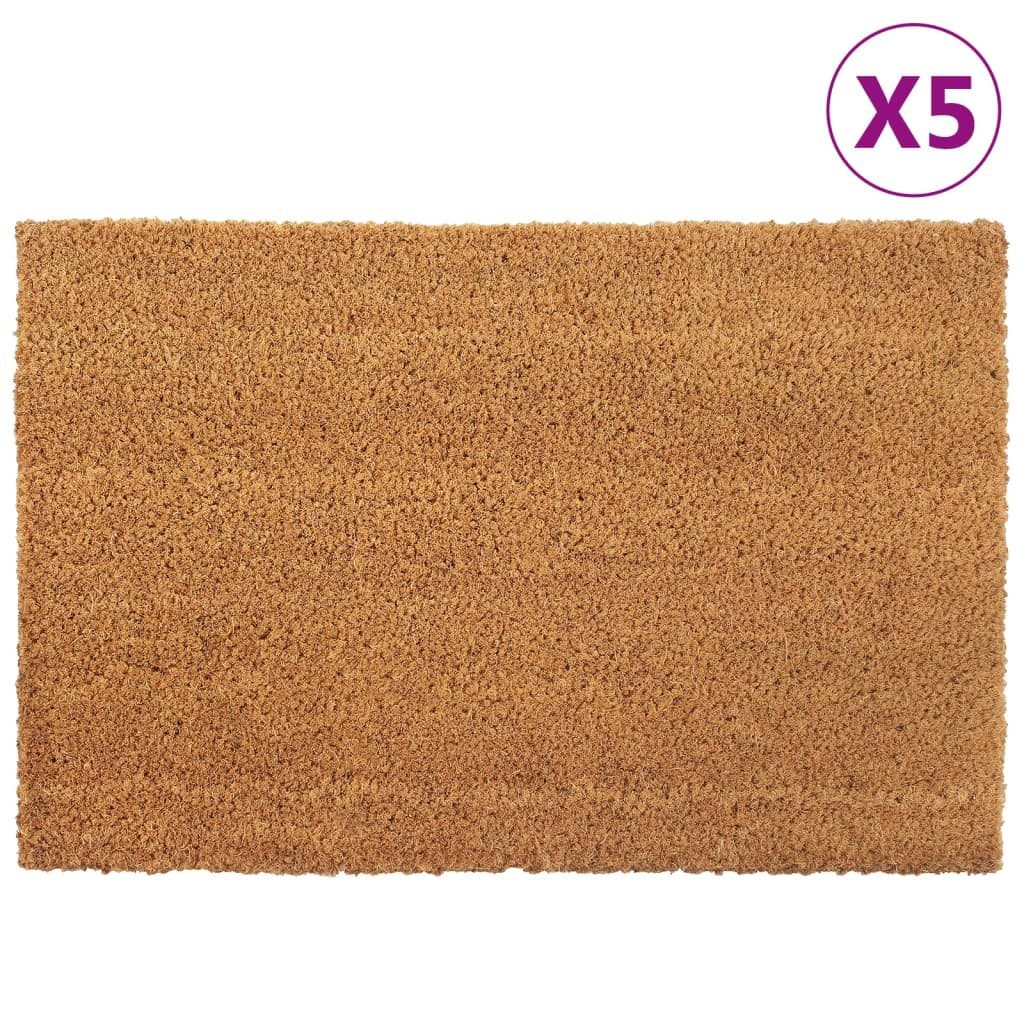 furnicato Fußmatte Fußmatten 5 Stk. Natur 40x60 cm Kokosfaser Getuftet ...