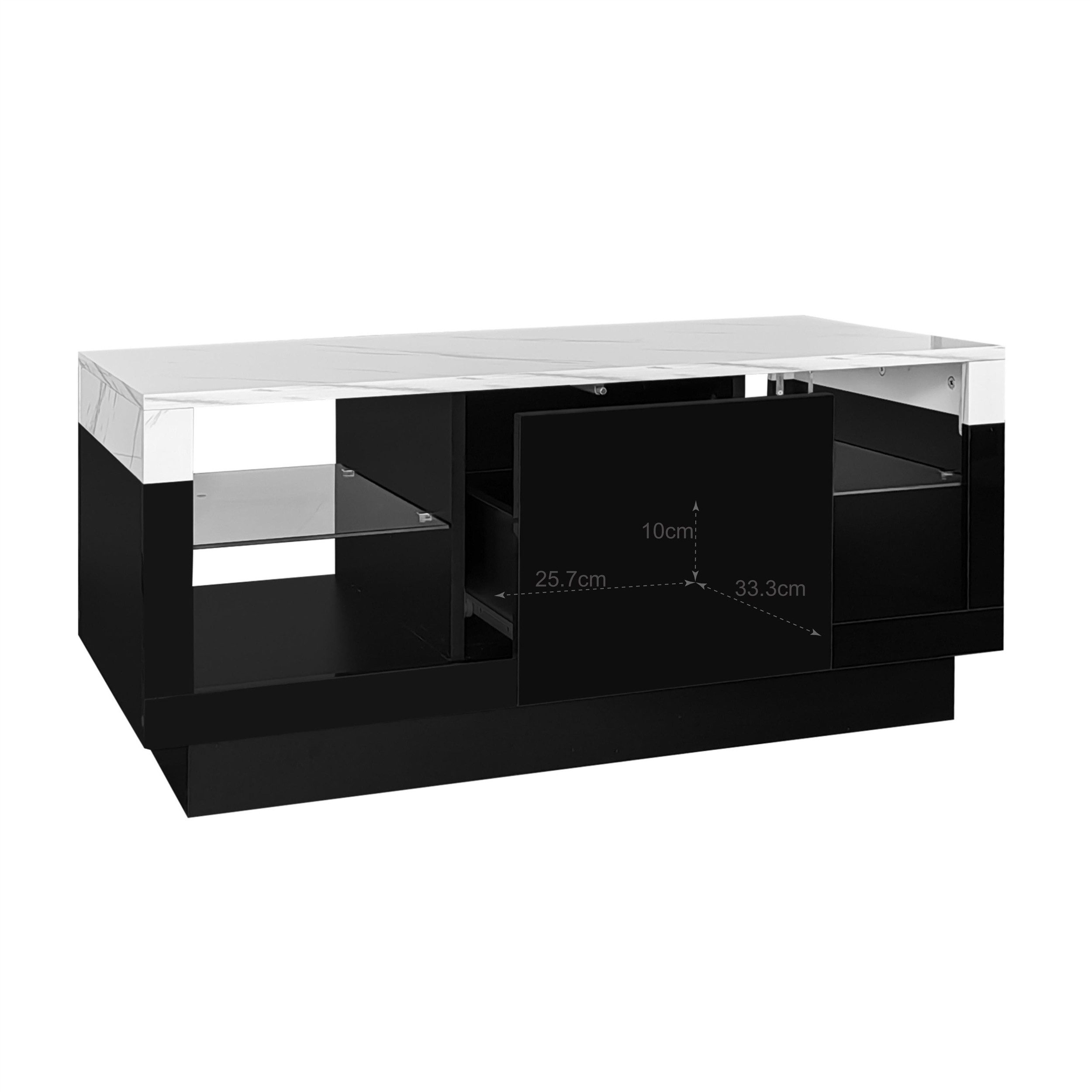 Hauss Sploe Couchtisch Hochglanz Beistelltisch Couchtisch Mit Glas Und
