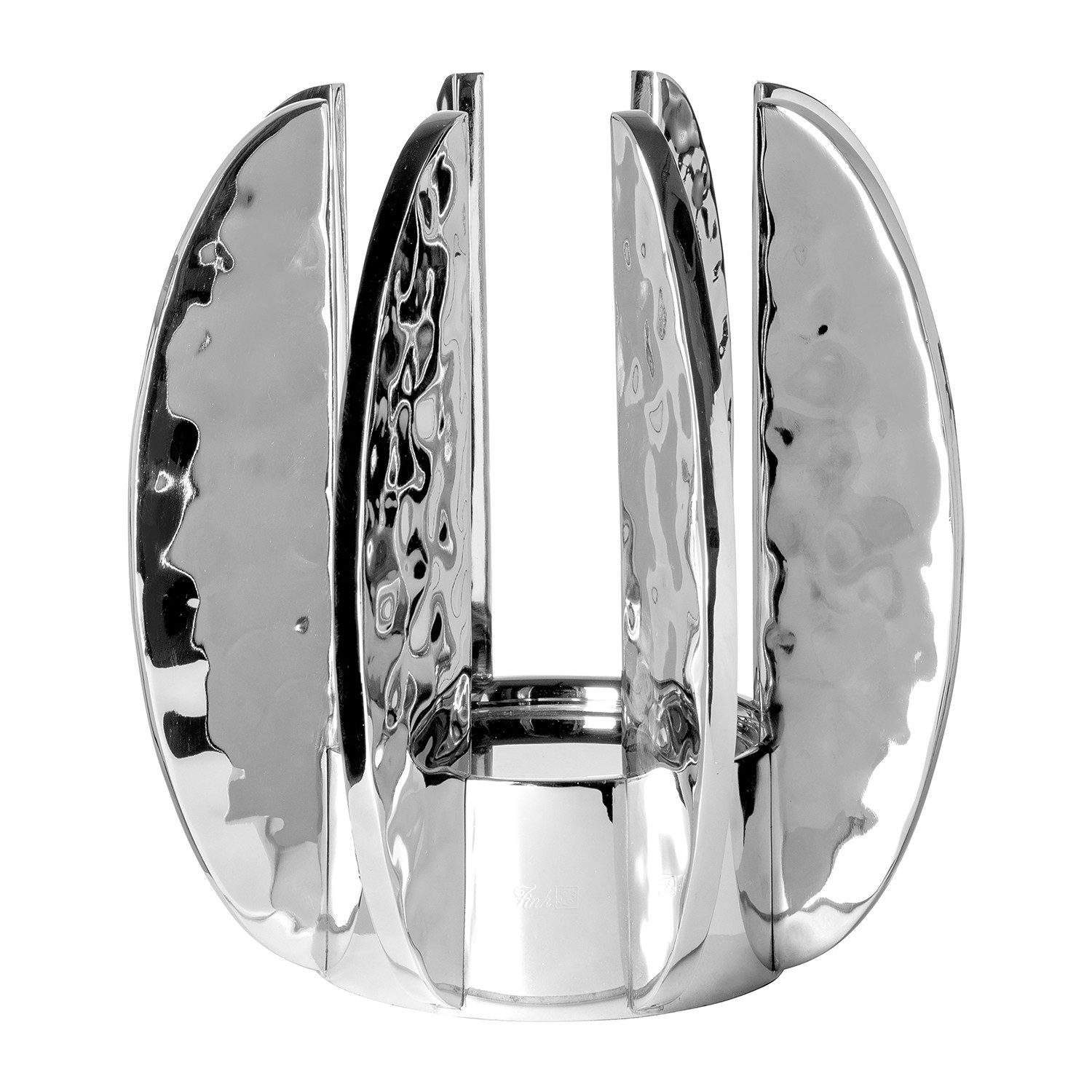 Fink Windlicht GLAMOUR Windlichtfuß - H.31cm x D.31cm - silber - Edelstahl/vernickelt (1 St ...