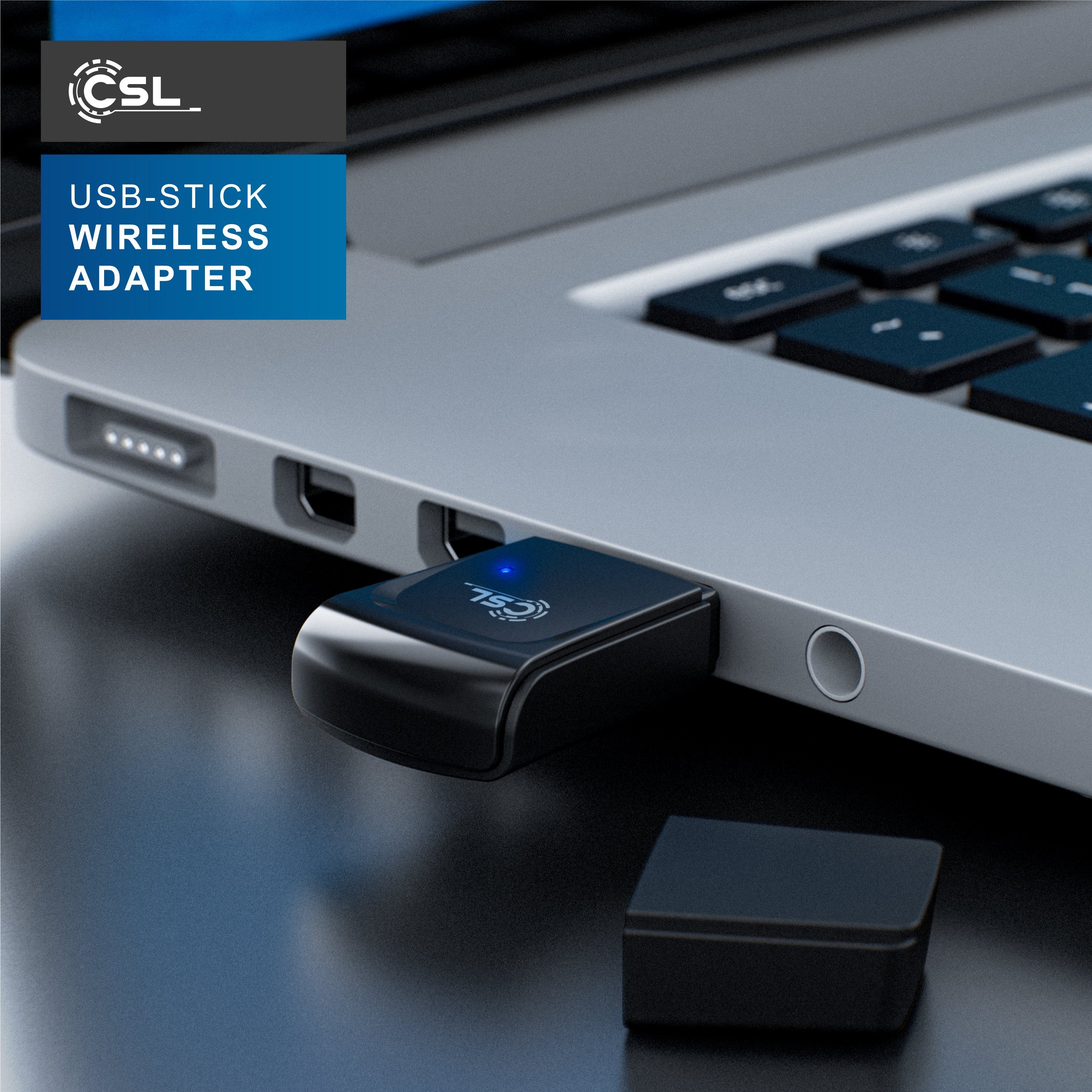 CSL WLAN-Dongle, 300 Mbit/s USB Stick WiFi Adapter 2,4 Ghz 2T2R ...