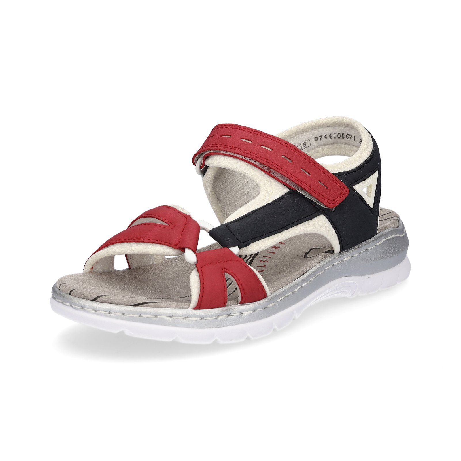 Rieker Rieker Damen Sandale blau rot Sandale