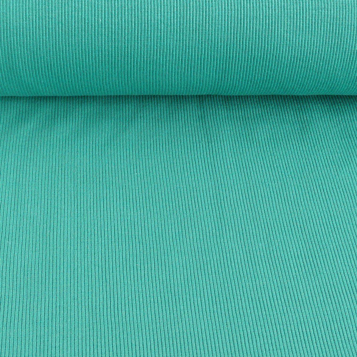 SchÖner Leben Stoff Strickschlauch Bündchen Türkis Mintgrün Grob B27cm