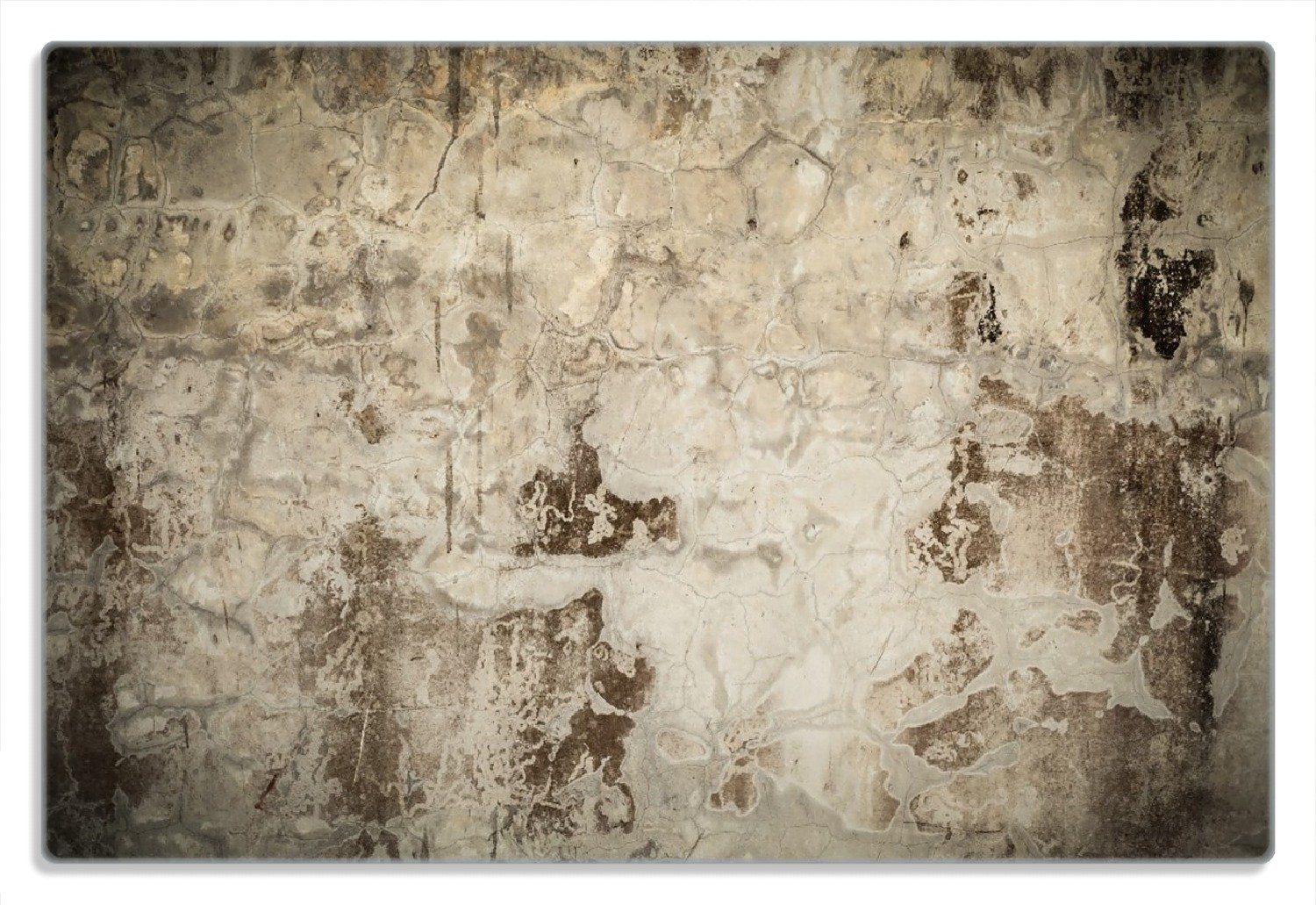 Wallario Frühstücksbrett Alte Schmutzige Wand Aus Beton Mit