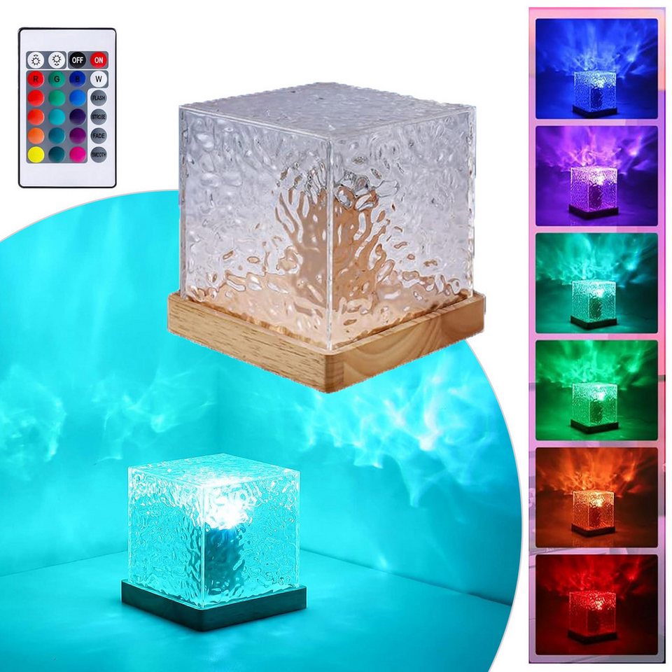 Mupoo Led Nachtlicht Acryl Rgb Projektorlampeaurora Lampe Usb