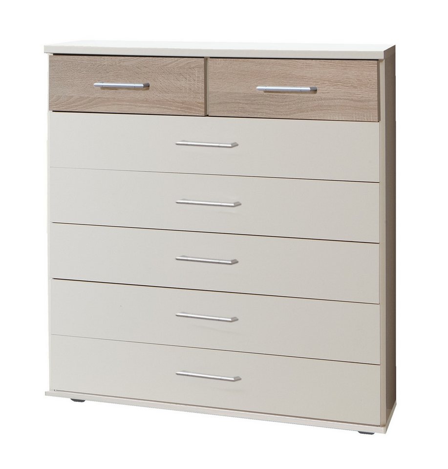 Möbelando Kommode In Weiß Mit 7 Schubladen Bht 90x106x40 Cm 7