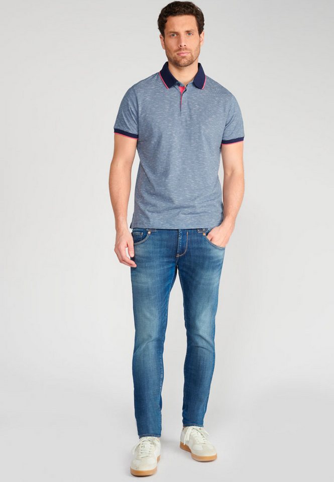 Le Temps Des Cerises Poloshirt Borel Mit Meliertem Design Polohemd