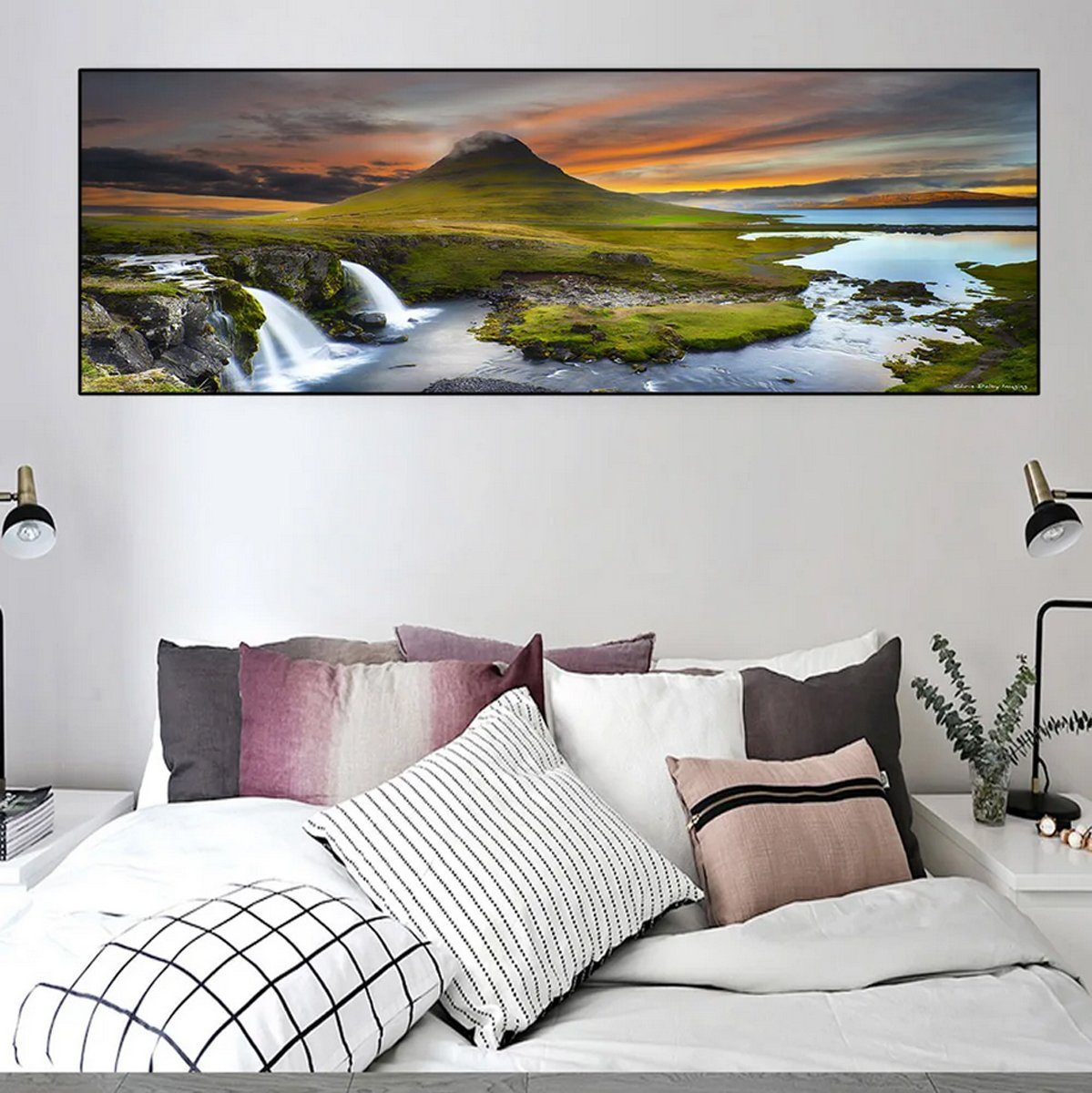 ᐅ TPFLiving Kunstdruck (OHNE RAHMEN) Poster - Leinwand - Wandbild, Natur Island Grünes Gras ...