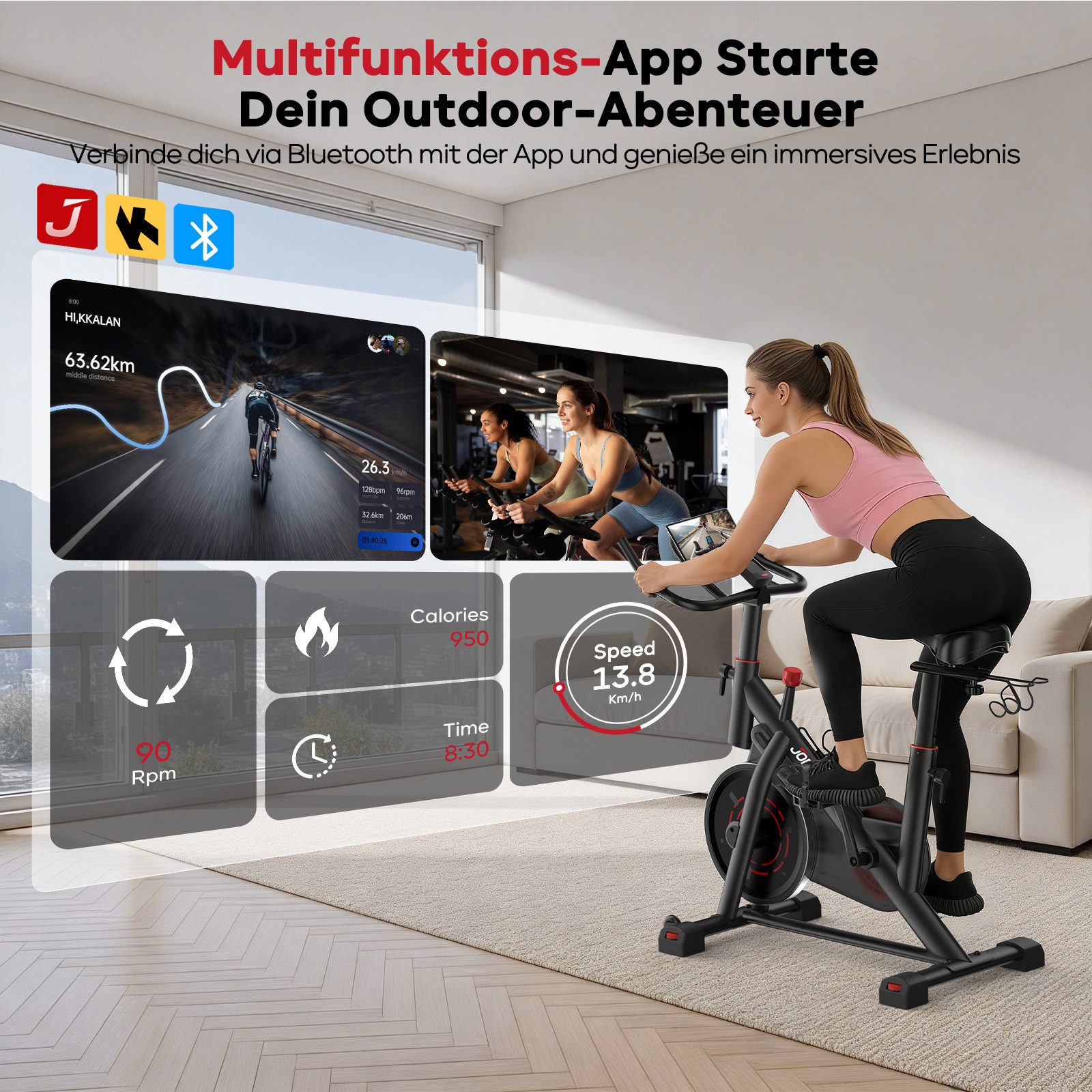 JOROTO Fitnessbike JK10 Fitnessbike, Fitness-Fahrrad