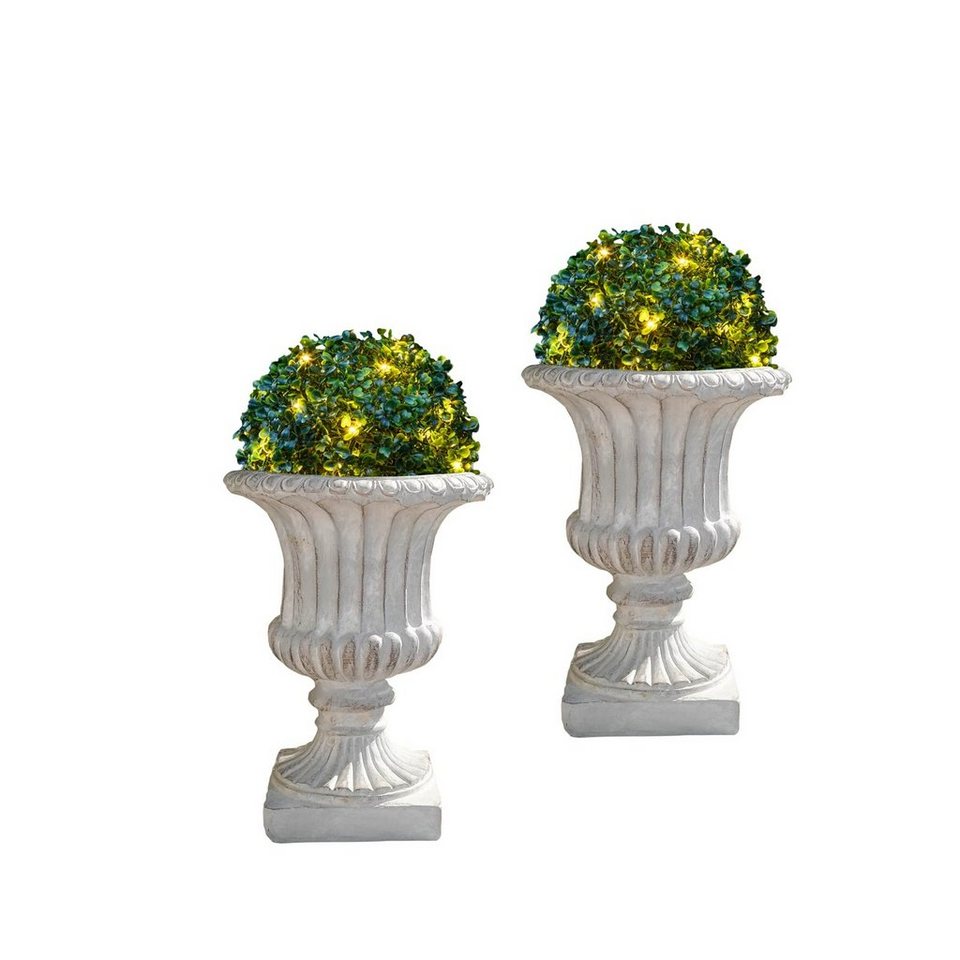 Hti Living Weihnachtsfigur Led Beleuchteter Pflanzkübel 2er Set Set 2