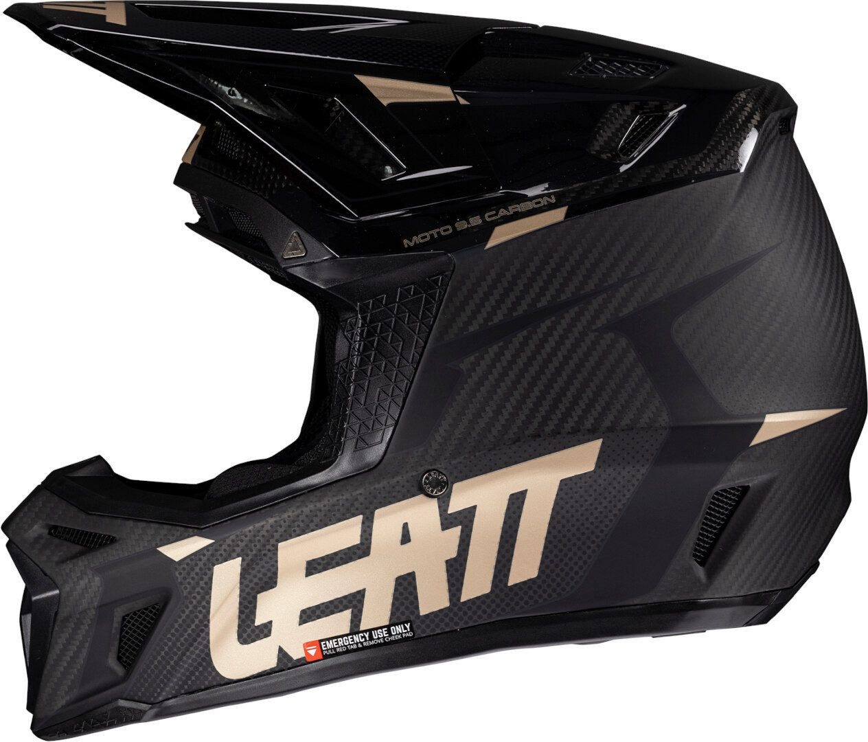 Leatt Motocrosshelm 9.5 Carbon Bronze 2025 Motocross Helm mit Brille ...