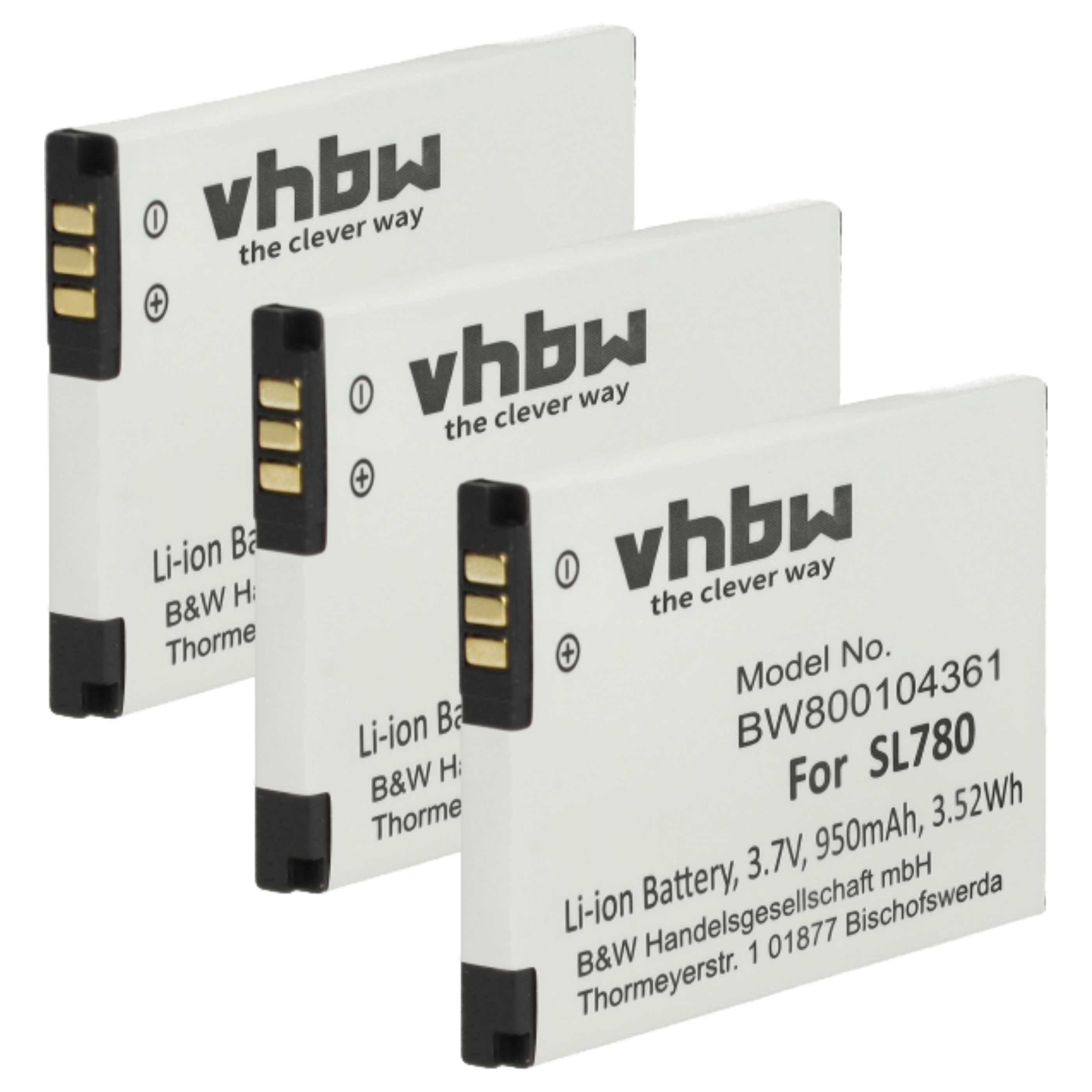 vhbw passend für Gigaset Premium 300HX (950 mAh, 3,7 V, Li-Ion) Akku Li-Ion 950 mAh ...
