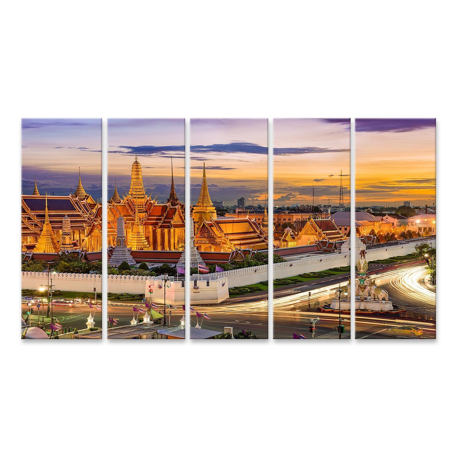 islandburner Leinwandbild Bild auf Leinwand Bangkok Landschaft Thailand Tempel Smaragd Buddha Gr