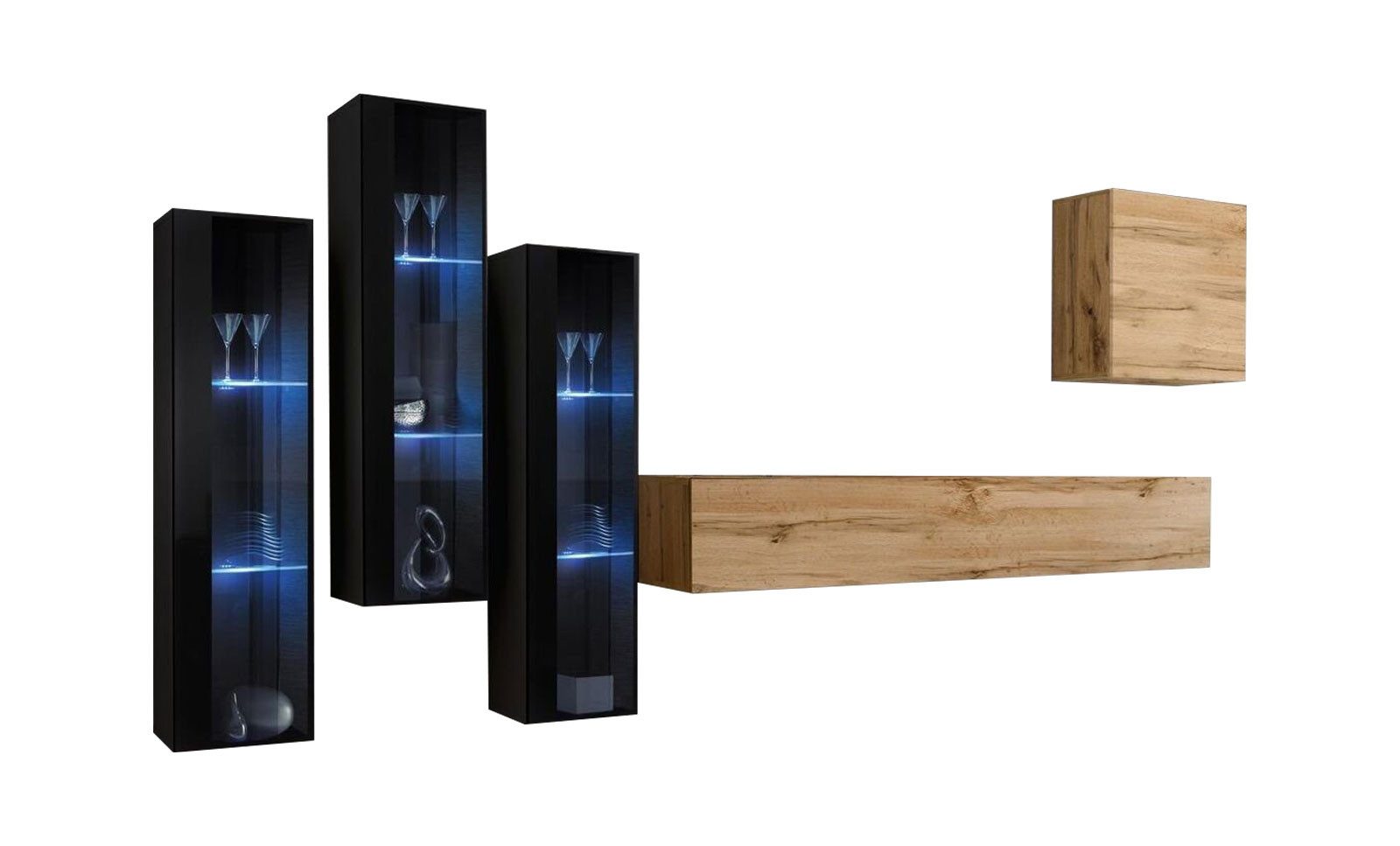 Jvmoebel Wohnzimmer Set Modern Wohnwand Braun Tv Ständer Wand Schrank