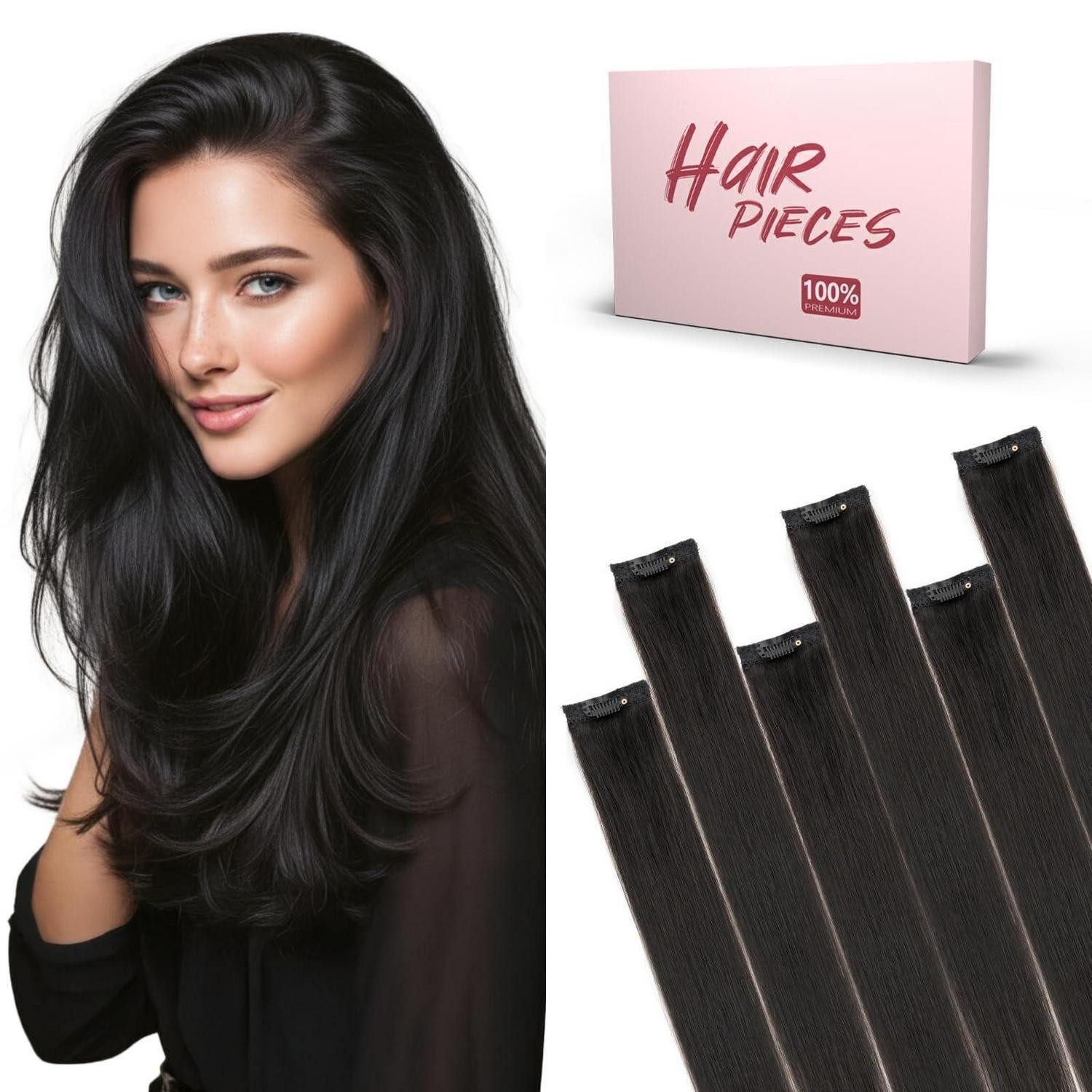 LuxusKollektion Echthaar-Extension Extensions Clip in Echthaar Remy 16 ...