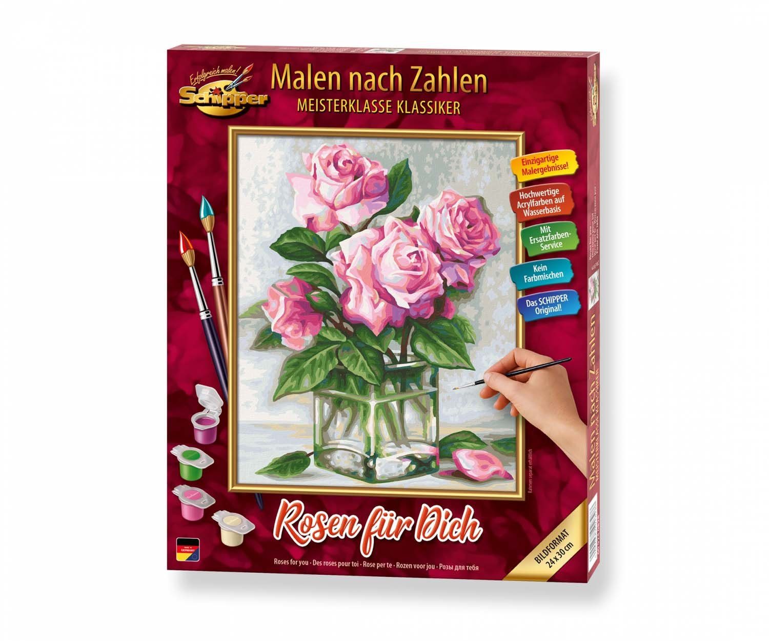 SIMBA Malen nach Zahlen Schipper 609240828 - MNZ - Rosen für Dich, Malen nach Zahlen