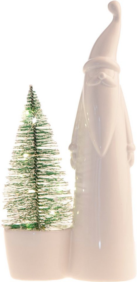 Valentino Wohnideen Led Dekofigur Santa Mit Baum Weihnachtsfigur Aus