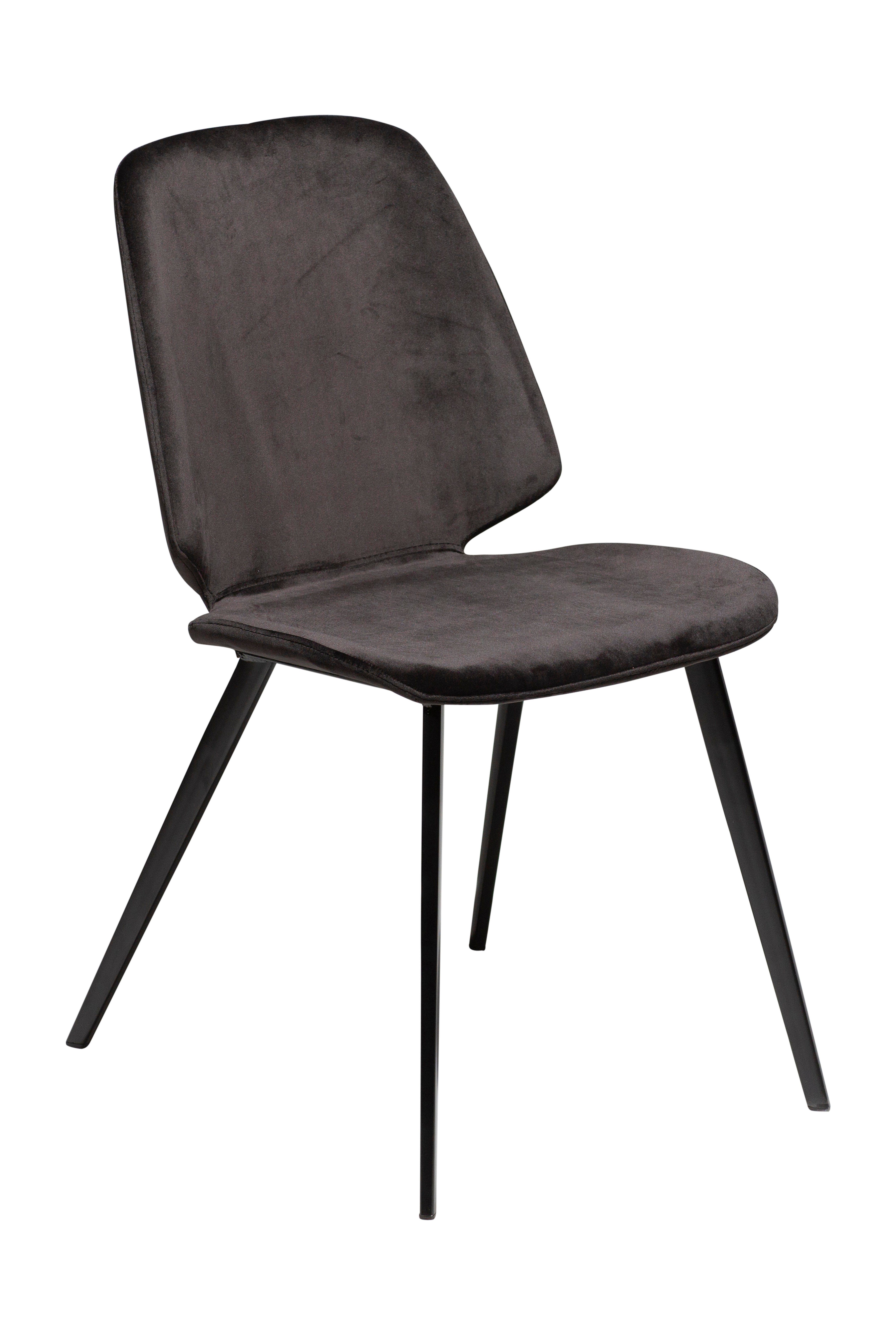 Ebuy24 Esszimmerstuhl 2er Set Danform Swing Esszimmerstuhl Meteorit Schw