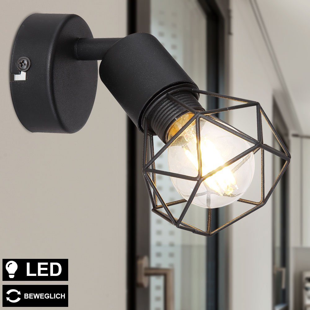 Etc Shop Led Wandleuchte Wand Spot Leuchte Wohn Zimmer Strahler Käfig