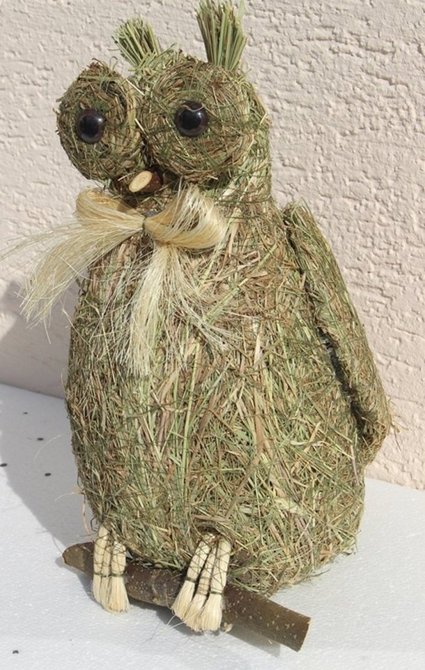 Js Gartendeko Tierfigur Deko Heufigur Eule H 30 Cm Tierfigur Aus