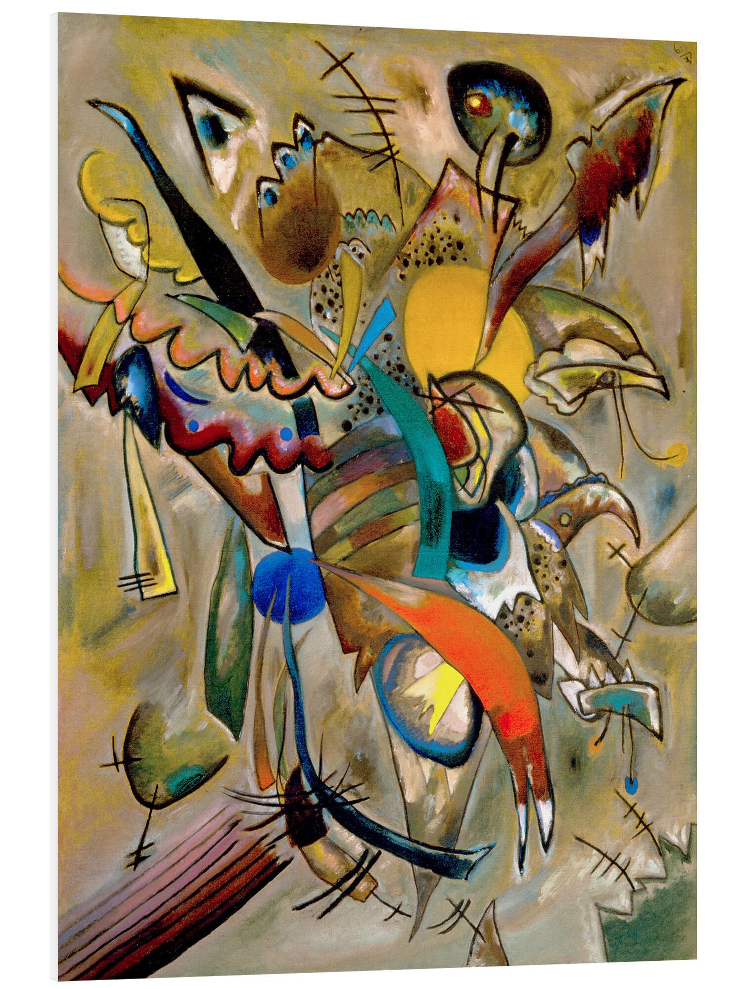 Posterlounge Forex Bild Wassily Kandinsky Bild Mit Spitzen Malerei
