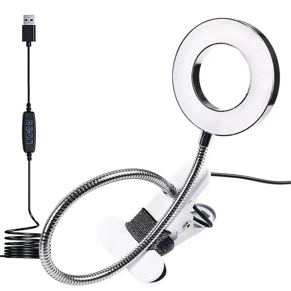 Senmudi Led Leselampe Klemmleuchte Led360° Schwanenhals Klemmlampe 8w