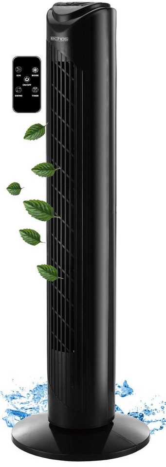 Echos Turmventilator Eco 108 Fernbedienung Oszillierend 75h Timer