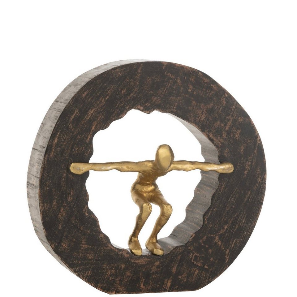 Gilde Dekoobjekt Edles 2er Set Metallfiguren Springer In Gold Für