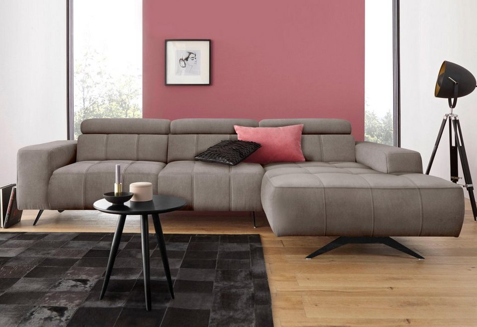 Domo Collection Ecksofa Trento L Form Wahlweise Mit