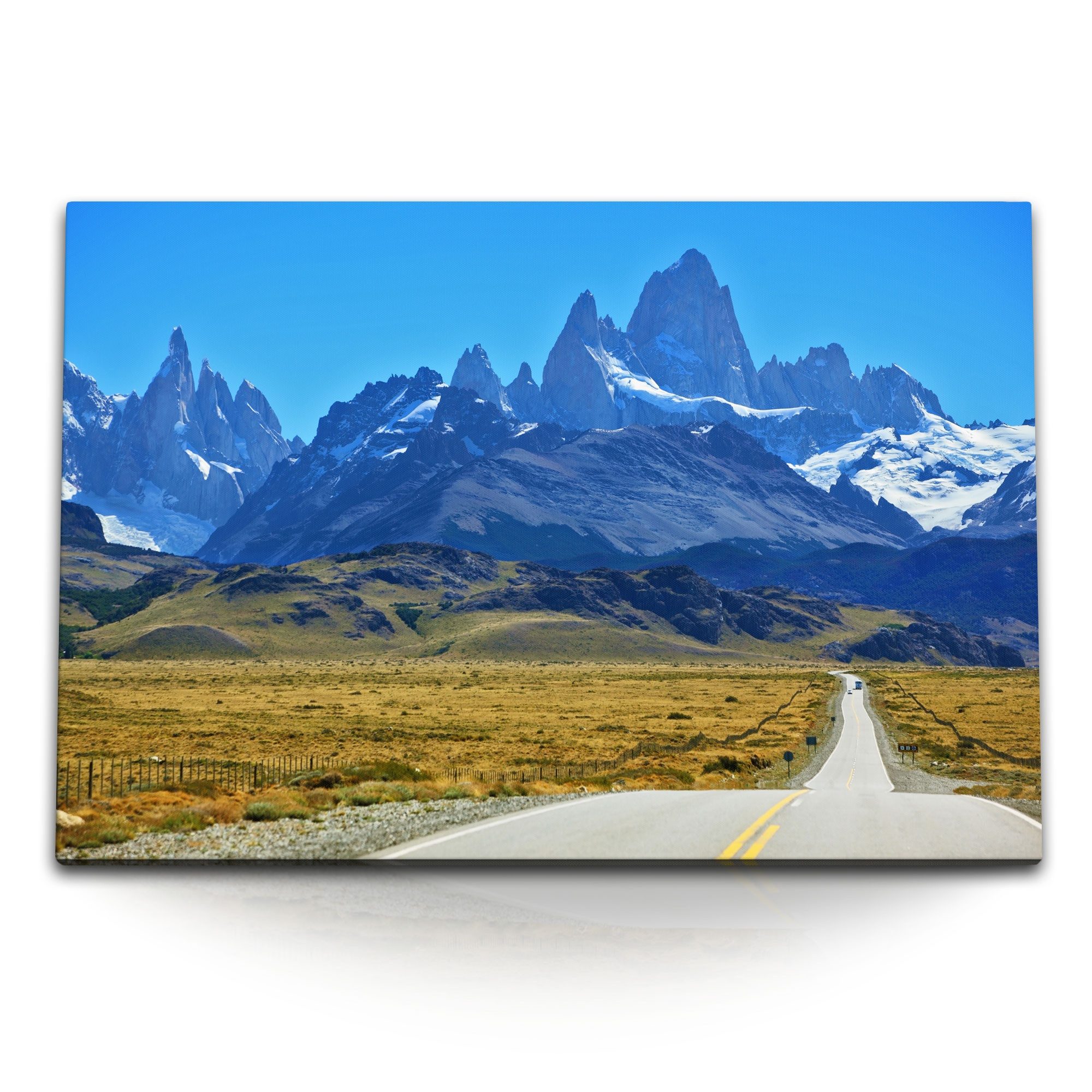 Sinus Art Leinwandbild 120x80cm Wandbild auf Leinwand Patagonia Chile Anden Gebirge Berge Bla ...