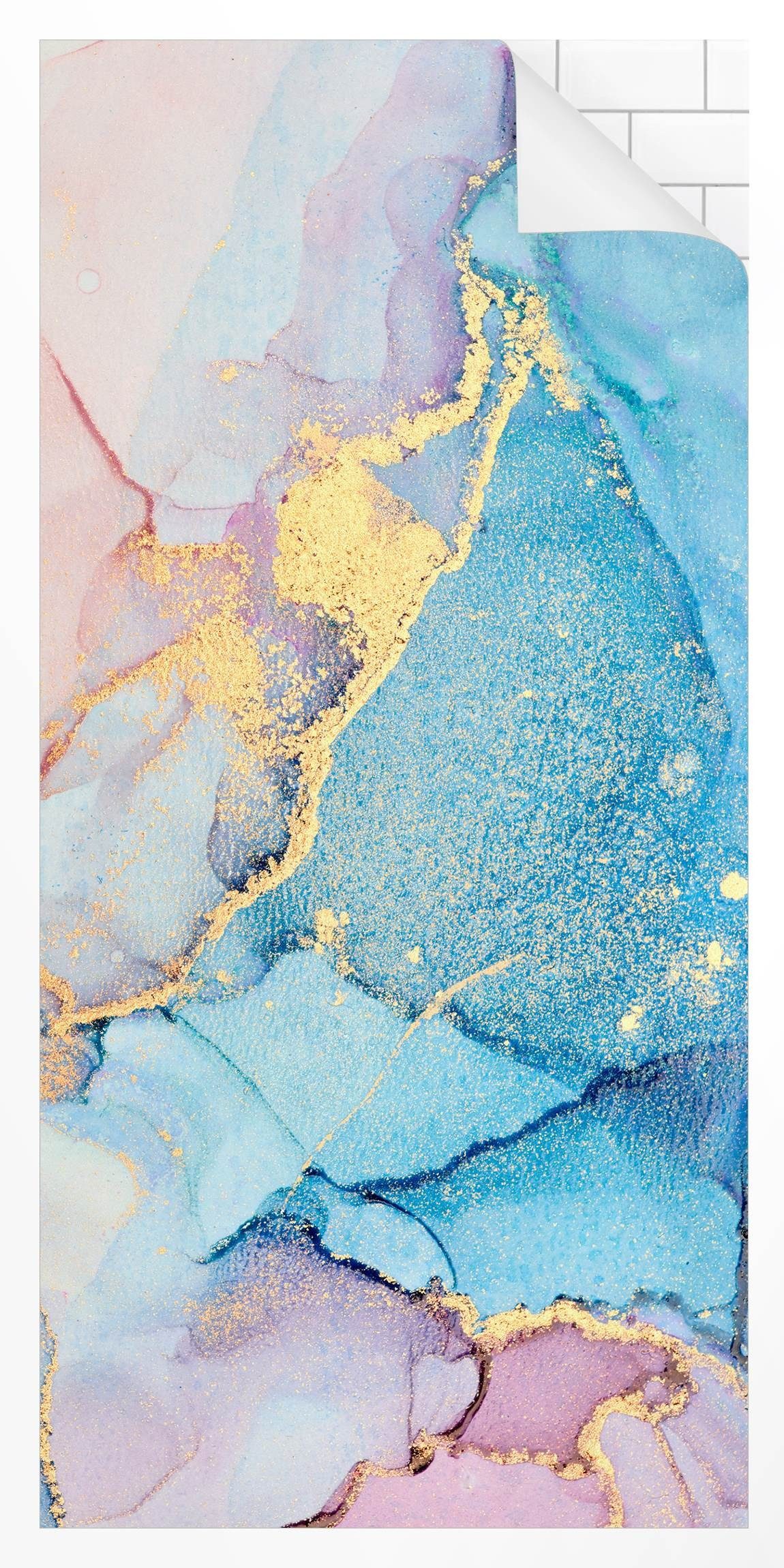 Bilderdepot24 Badrückwand Aquarell Pastell Duschrückwand Ohne Bohren