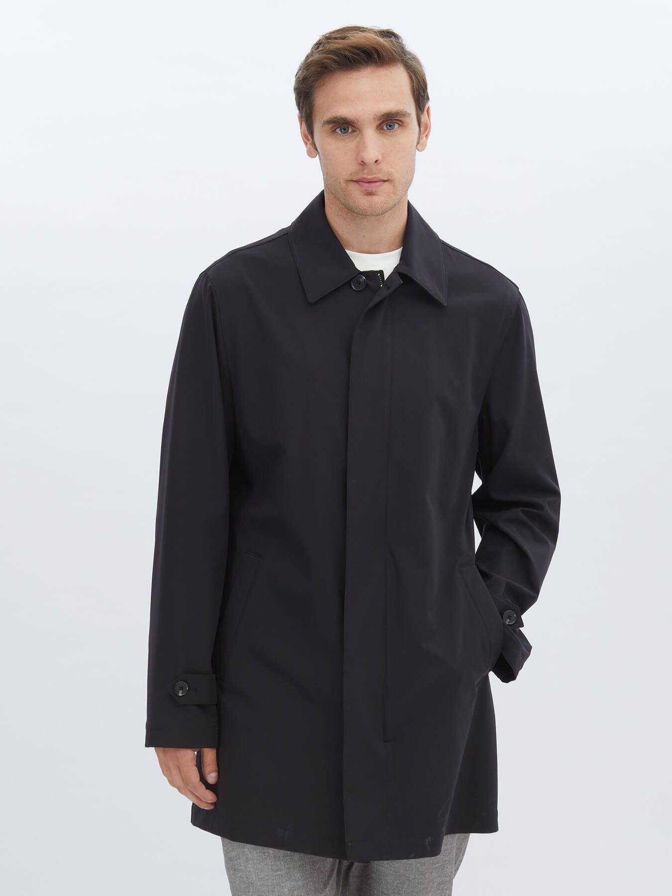 KİP Winterjacke Schwarzer Webmantel