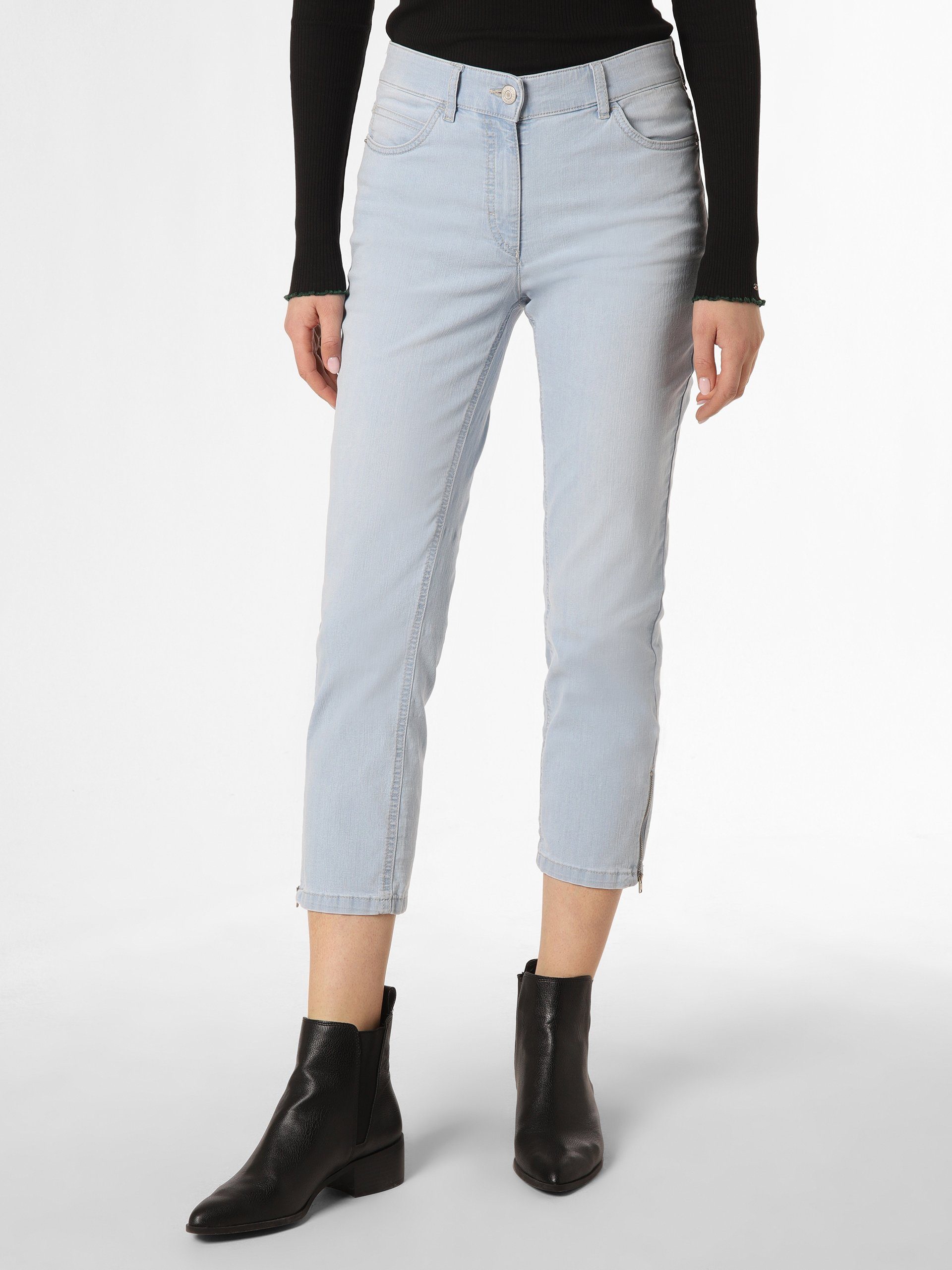 Zerres Slim-fit-Jeans Cora, Reißverschluss an den Beinsäumen