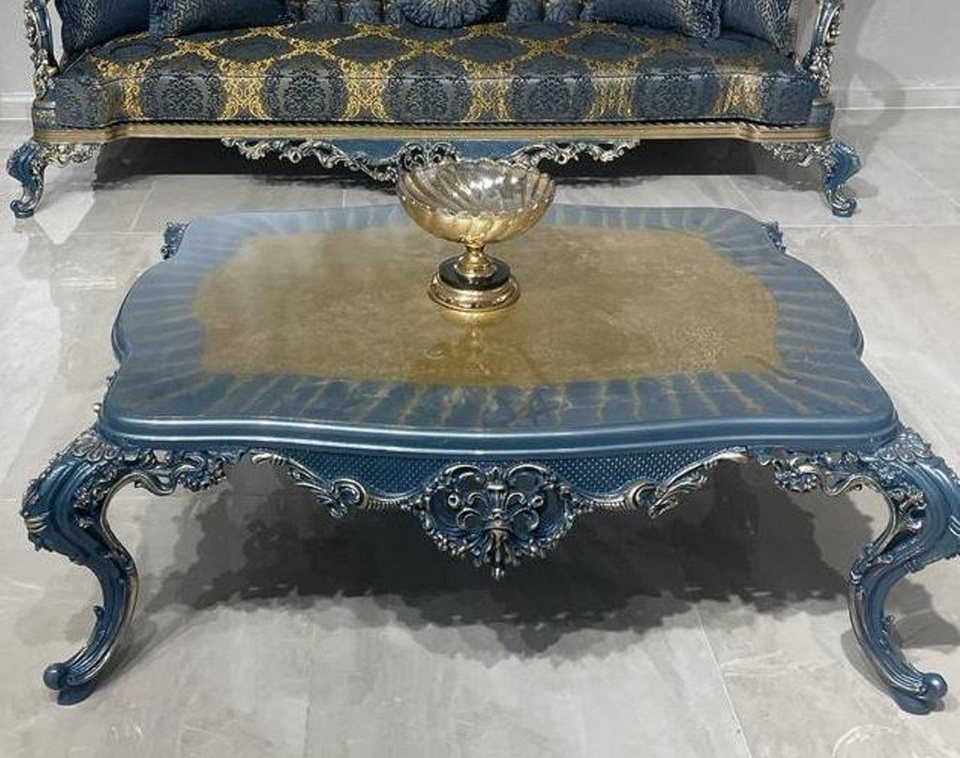 Casa Padrino Couchtisch Casa Padrino Luxus Barock Couchtisch Blau