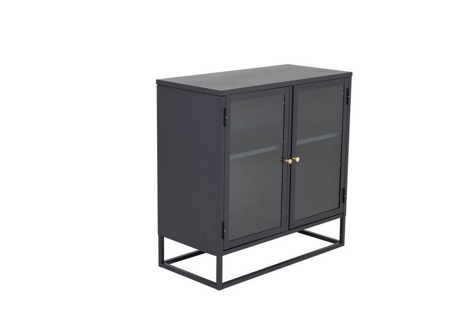 Ebuy24 Sideboard Bakal Sideboard 2 Glastüren 2 Ablagen Schwarz