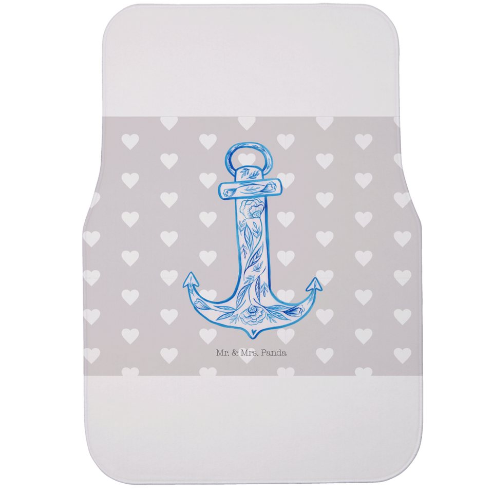 Fußmatte Pinguin Heirat Grau Pastell Geschenk Liebe Fußmatte Auto