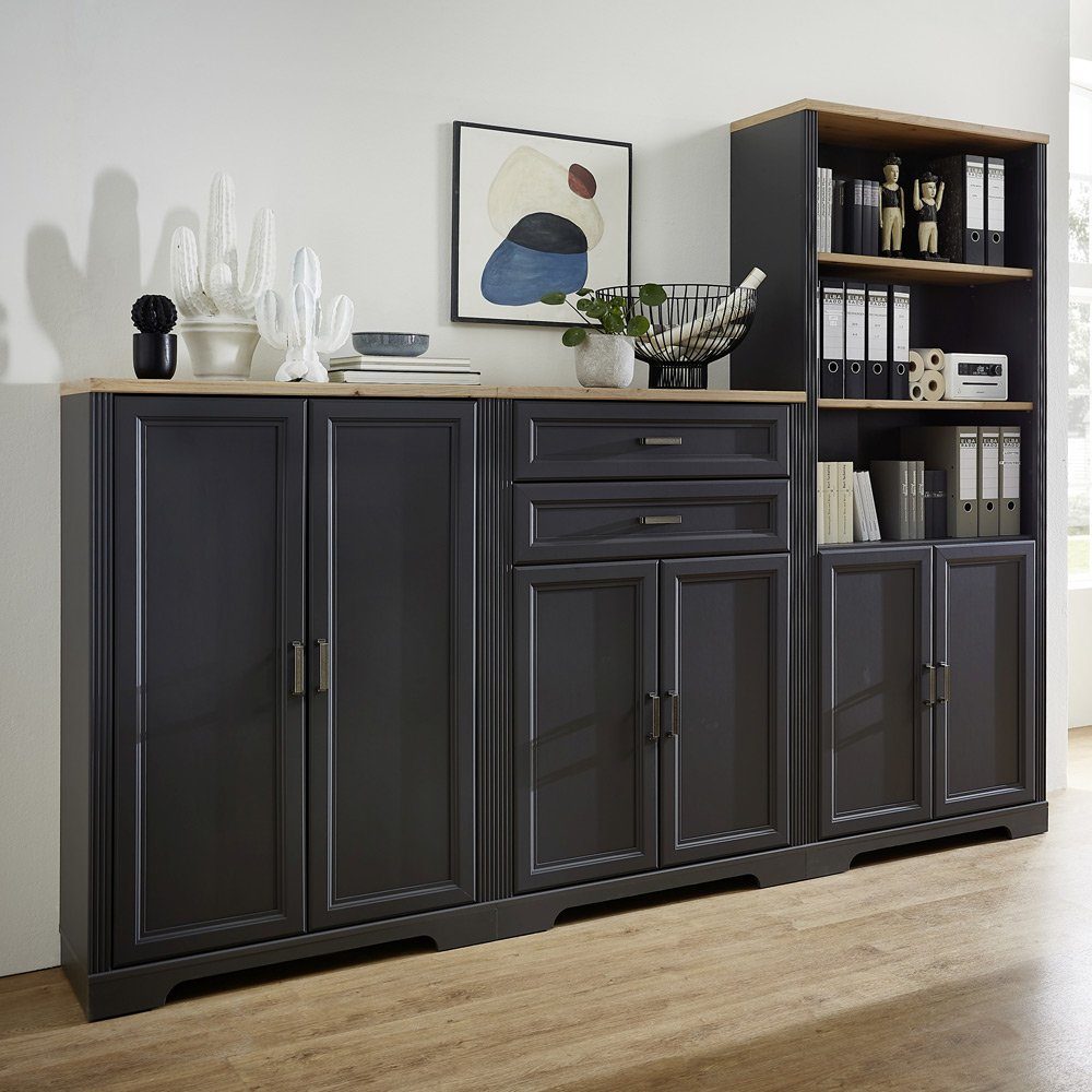 Lomadox Schreibtisch Juelich 36 O Arbeitszimmer JÜlich 36 In Graphit