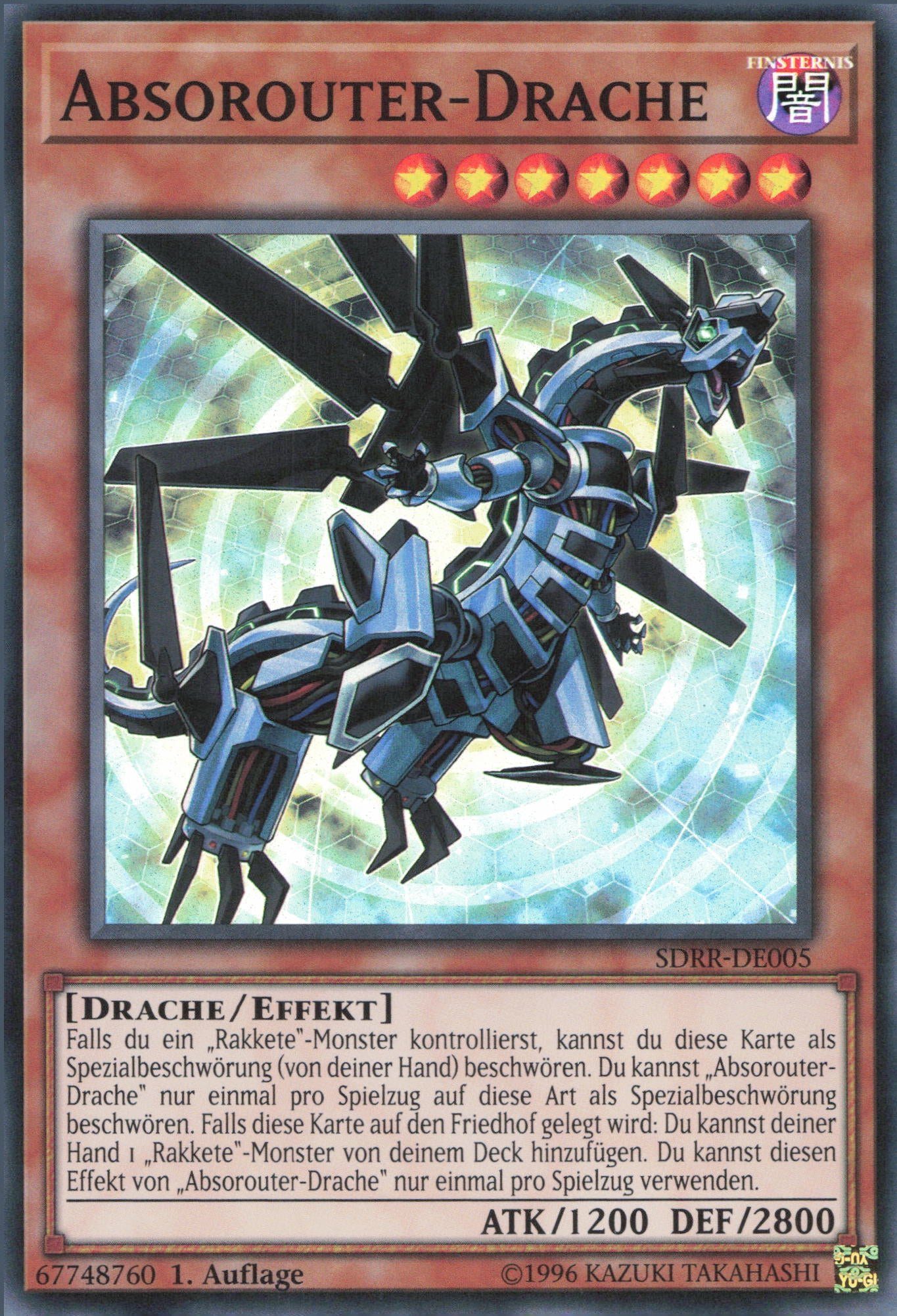 Recollectibles Sammelkarte Yugioh Karte Absorouter Drache Deutsch Yu