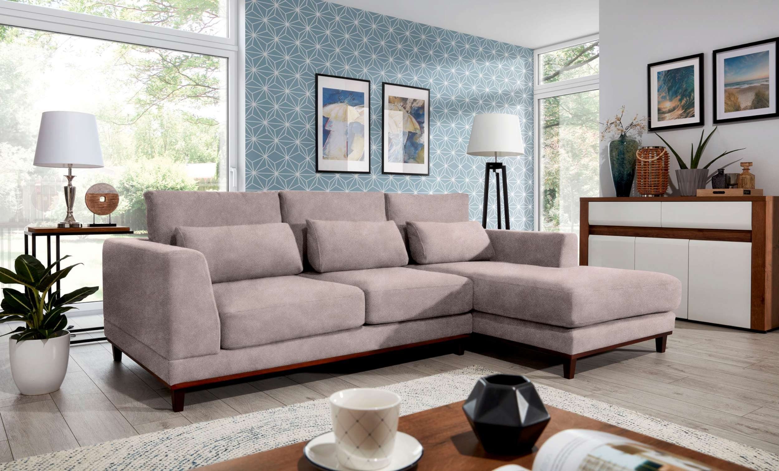 Stylefy Ecksofa Vivien, L-Form, Eckcouch, Design